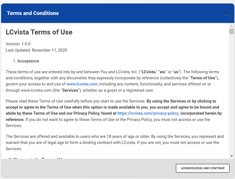 Self-Registration: Admin Setup & User Experience – LCvista Knowledge Base